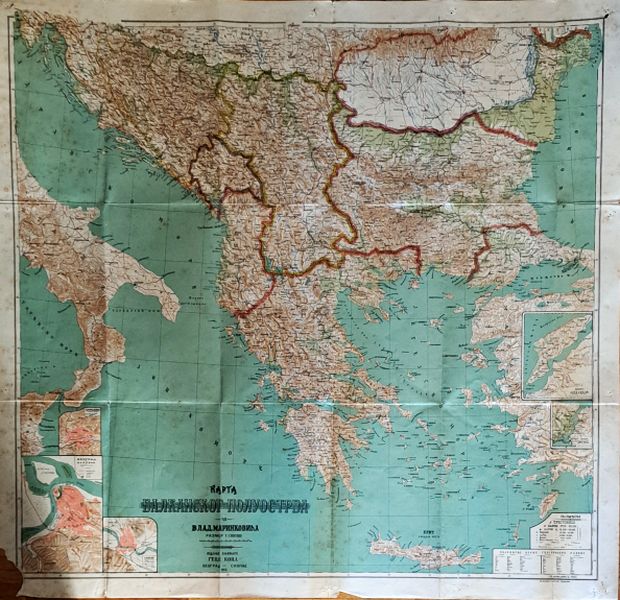 Karta Balkanskog poluostrva