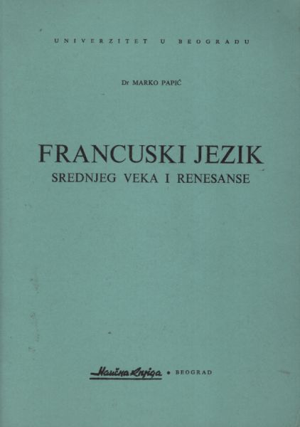 Francuski jezik srednjeg veka i renesanse